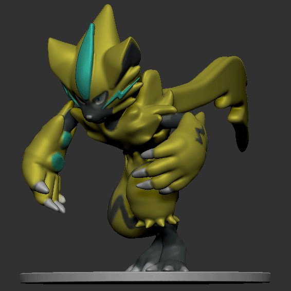 STL file Pokemon Unite - Zeraora 🐉・3D printer model to download・Cults