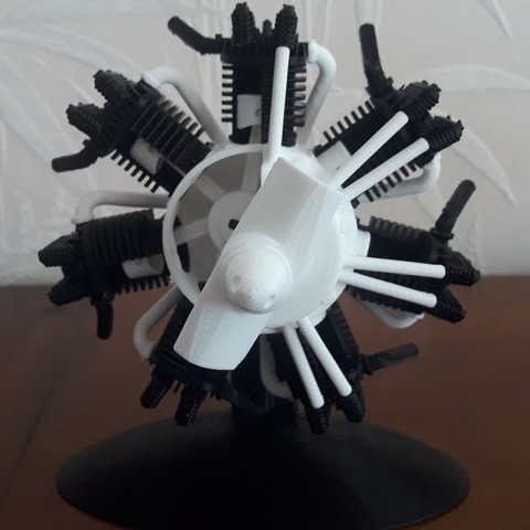 3D printing Radial engine printable ・ Cults