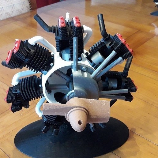 3D printing Radial engine printable ・ Cults