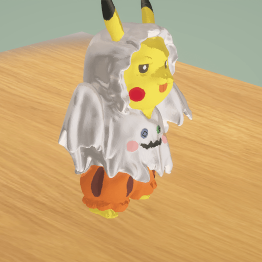 Download free STL file pikachu halloween, ghost • 3D printing object ...
