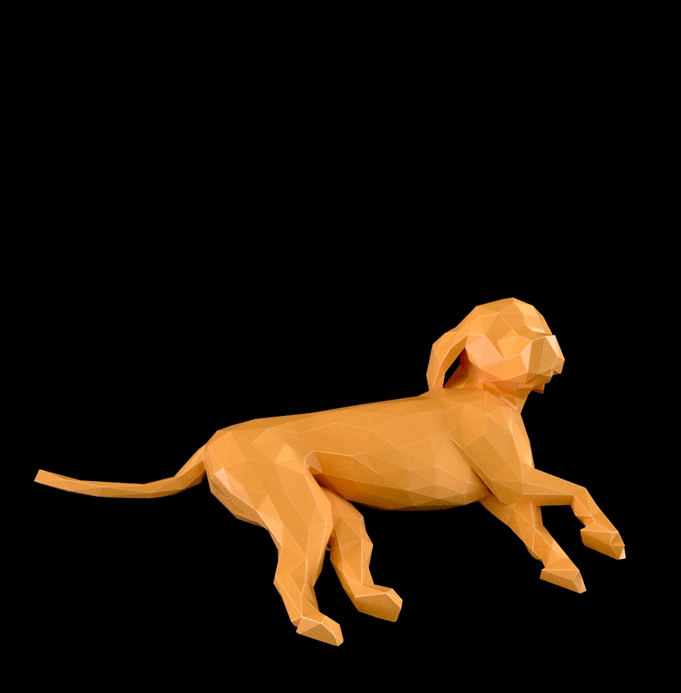 3D file Polygonal Dog v2.0 🐕・3D printer design to download・Cults