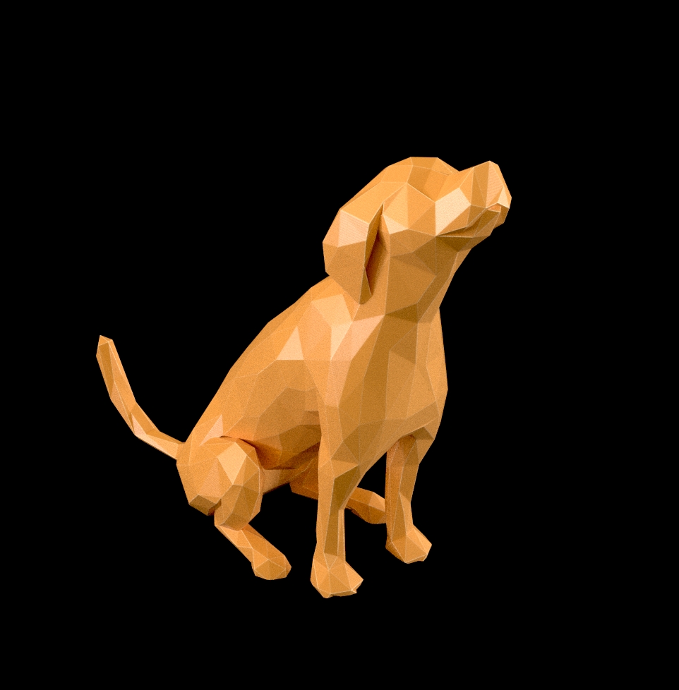 3D file Polygonal Dog v2.0 🐕・3D printer design to download・Cults