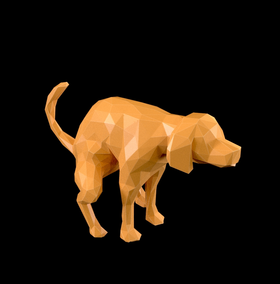 3D file Polygonal Dog v2.0 🐕・3D printer design to download・Cults