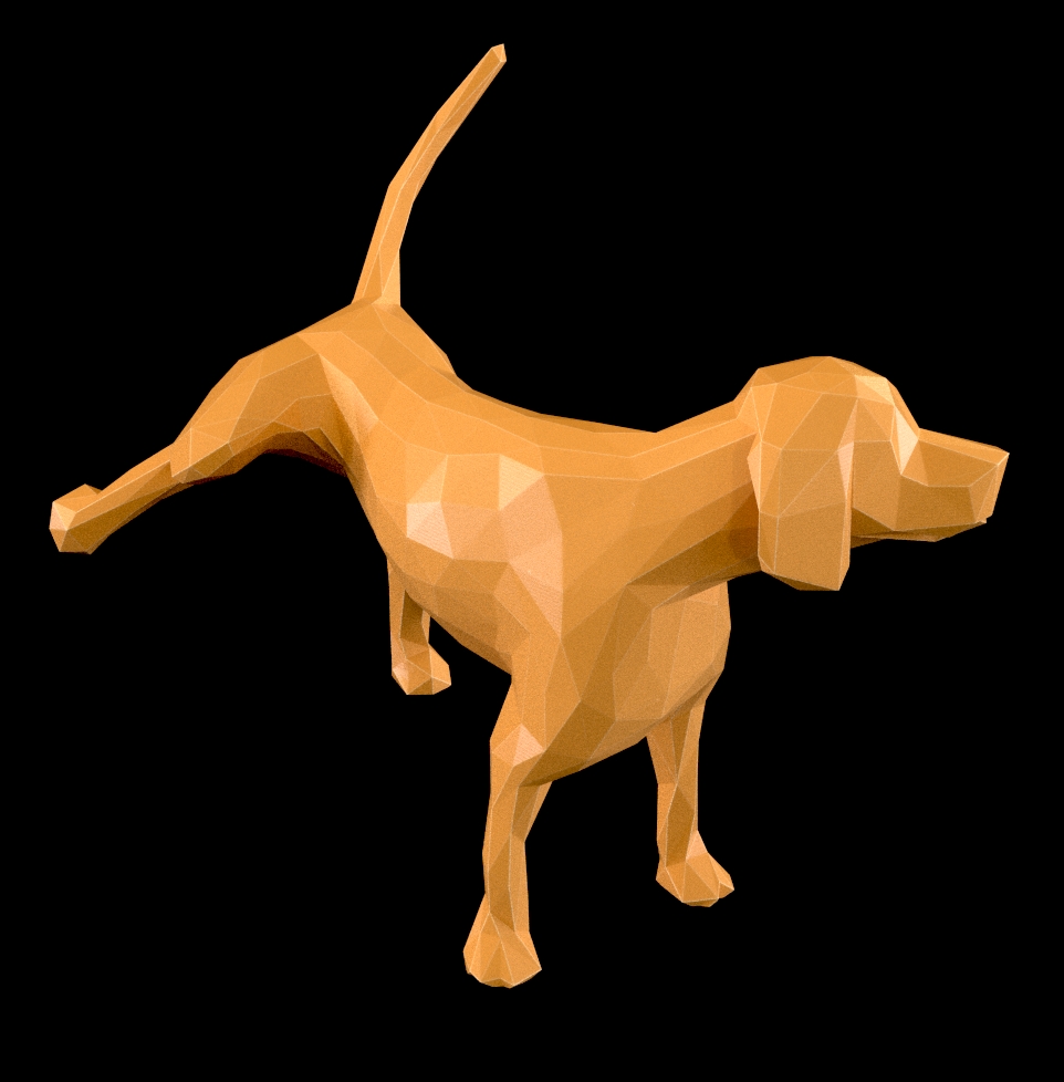 3D file Polygonal Dog v2.0 🐕・3D printer design to download・Cults