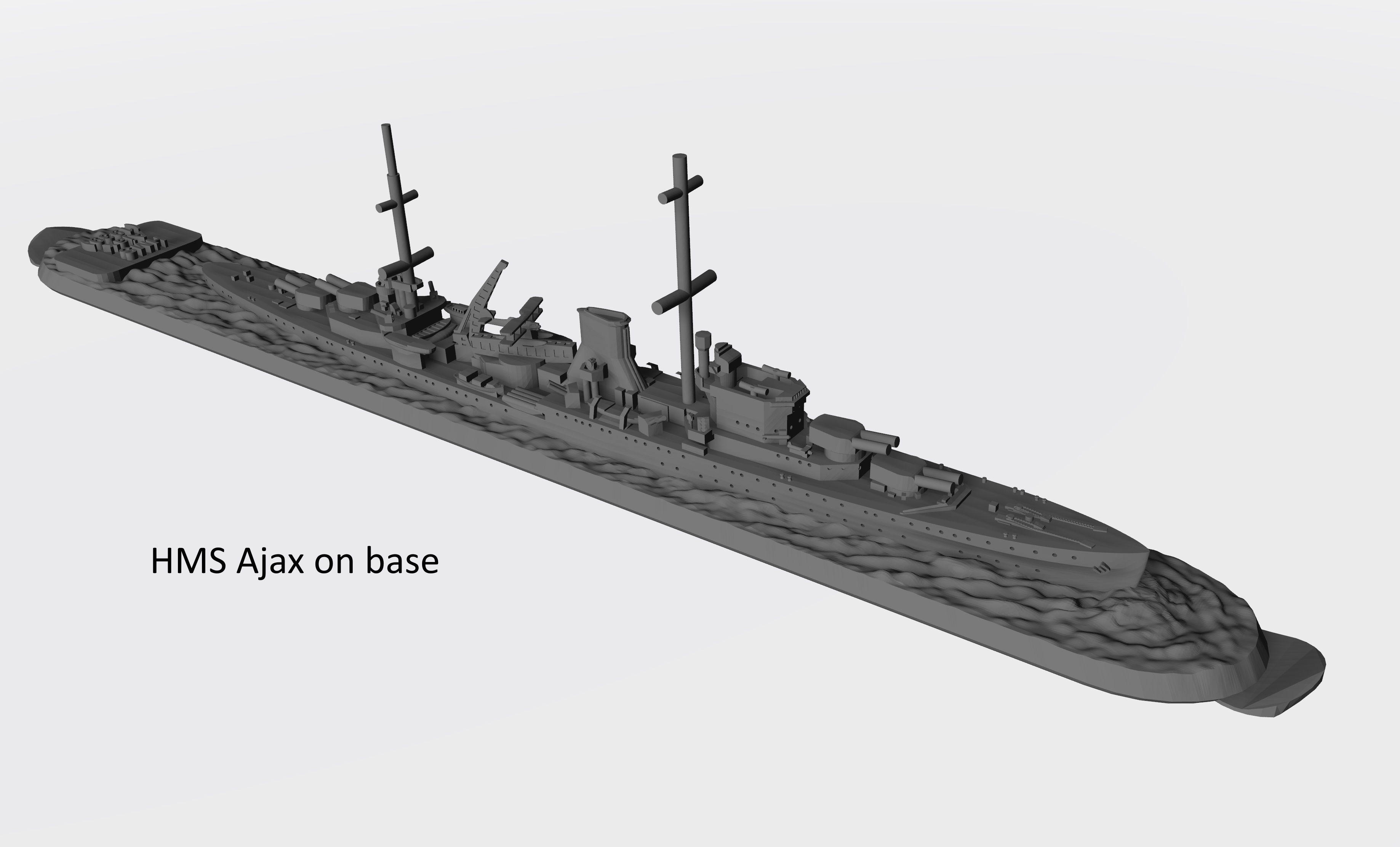STL file HMS Ajax (1939)・3D printable design to download・Cults