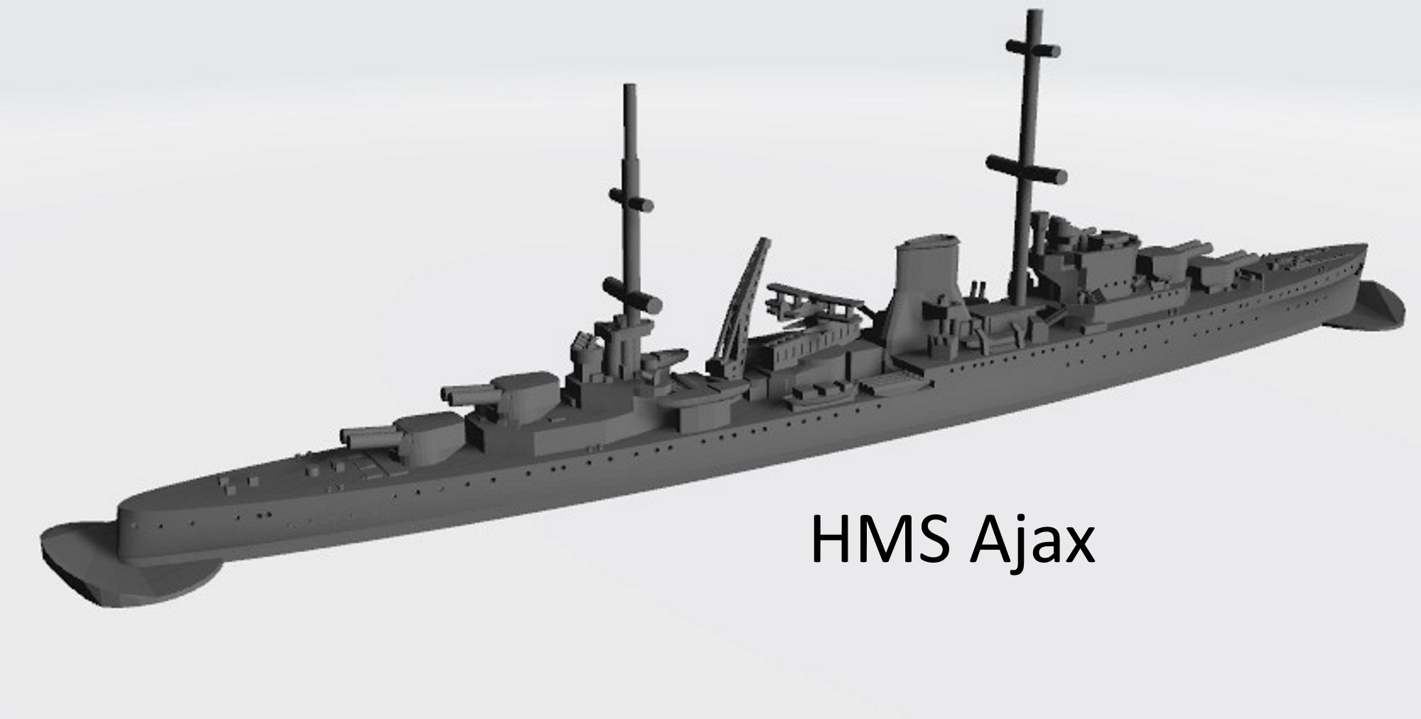 STL file HMS Ajax (1939)・3D printable design to download・Cults