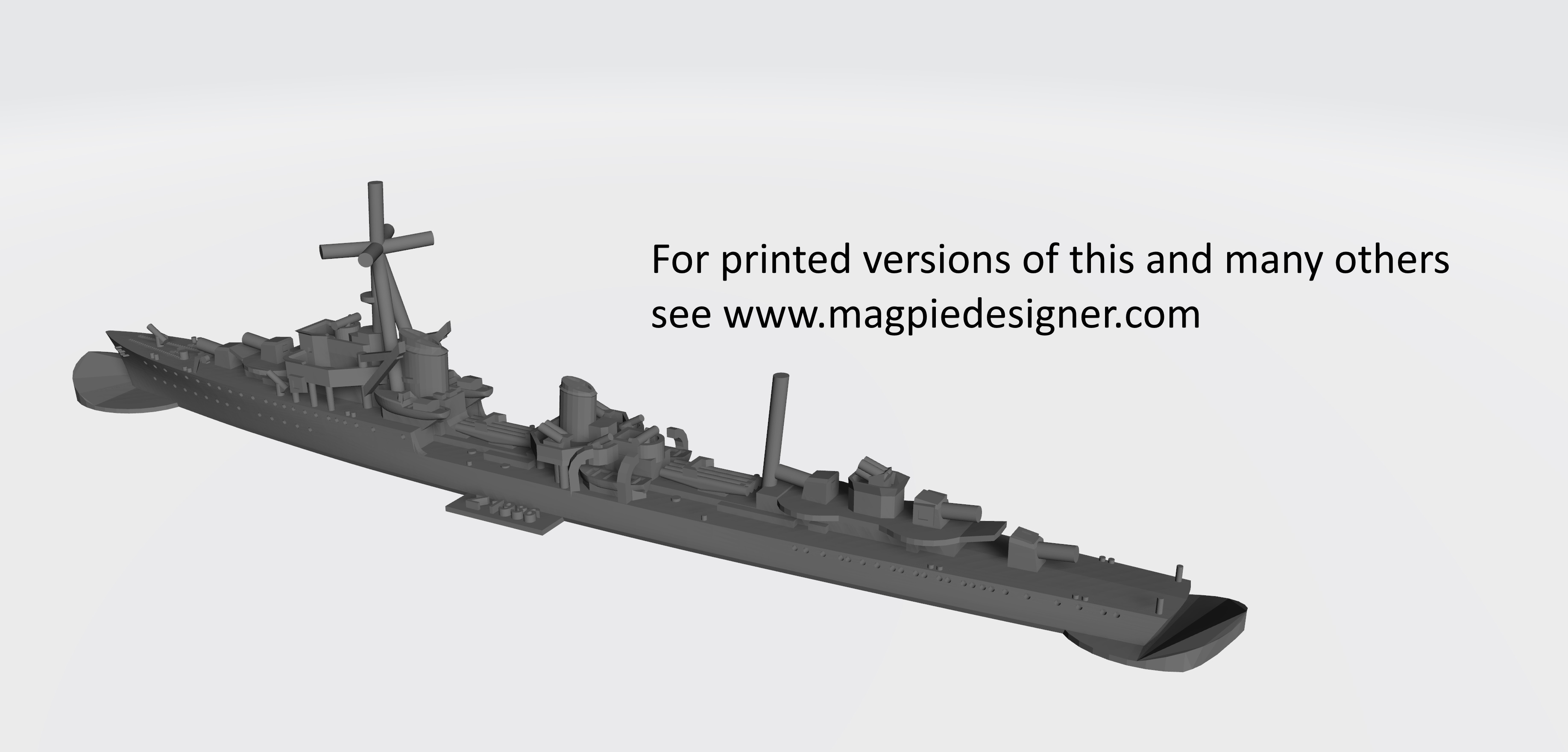 Free STL file German Type 1936 Class Destroyer ️ ・3D print design to ...