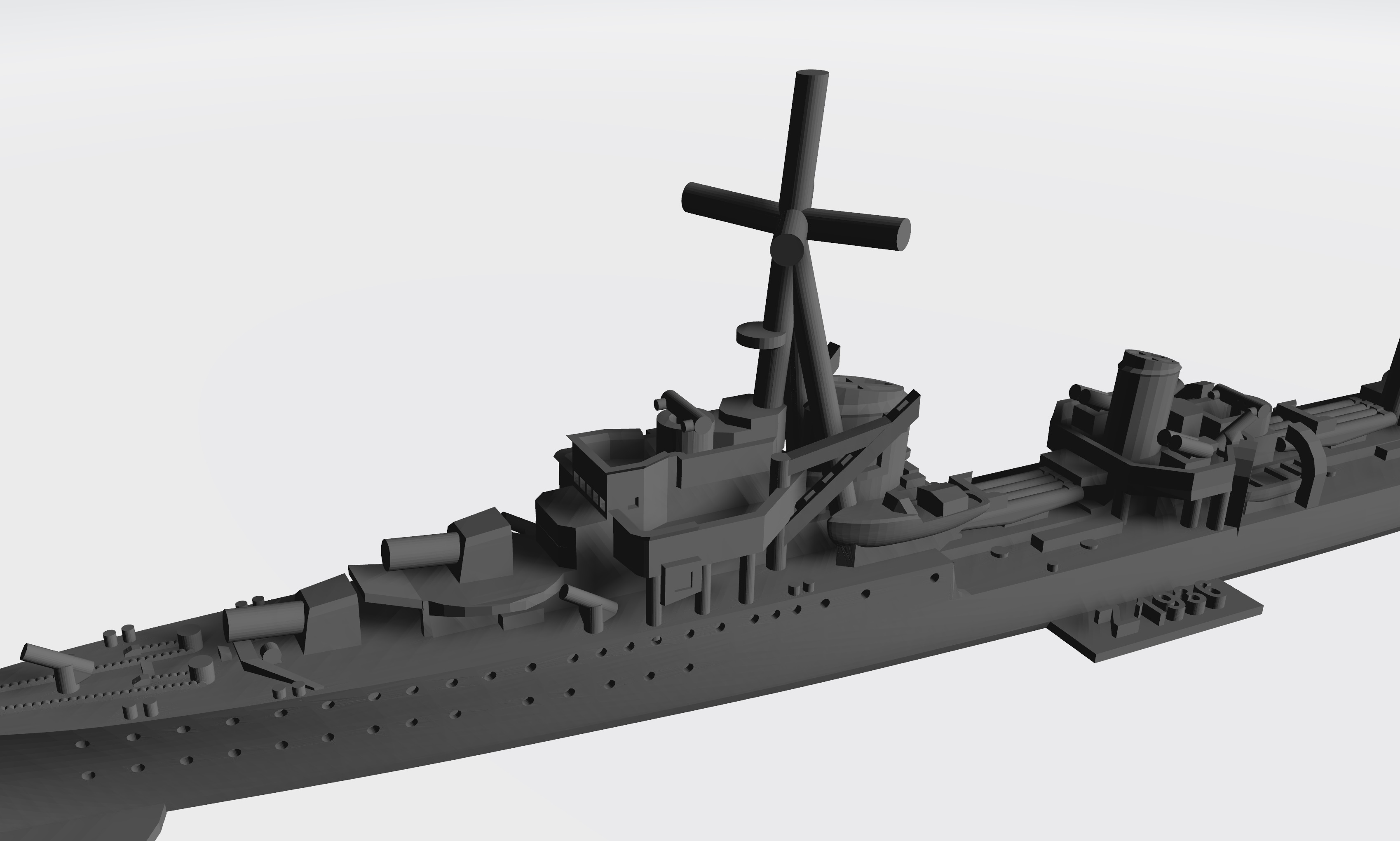 Free STL file German Type 1936 Class Destroyer・3D print design to ...