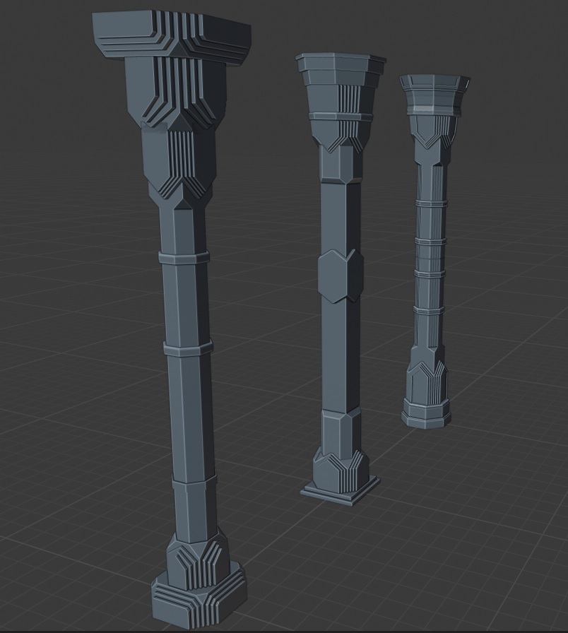 Download OBJ file Dwarven Pillars • 3D printer design ・ Cults