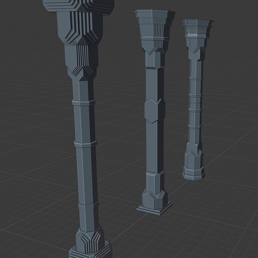 Download OBJ file Dwarven Pillars • 3D printer design ・ Cults