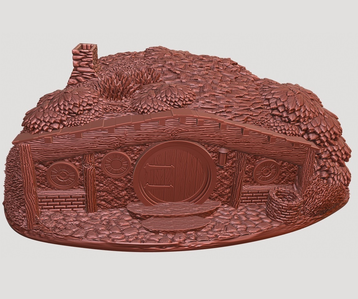 STL file Hobbit Hole (Medium) Lord of the Rings・3D printing template to ...