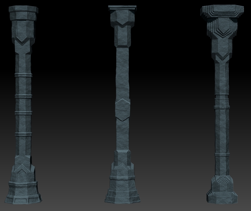 Download OBJ file Dwarven Pillars • 3D printer design ・ Cults