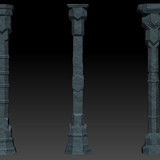 Download OBJ file Dwarven Pillars • 3D printer design ・ Cults