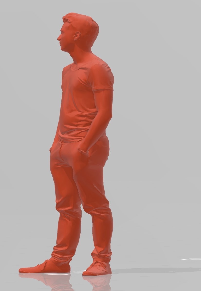 STL file Man ready posed for architectural models, scale 1:50 o 1:20 👨 ...