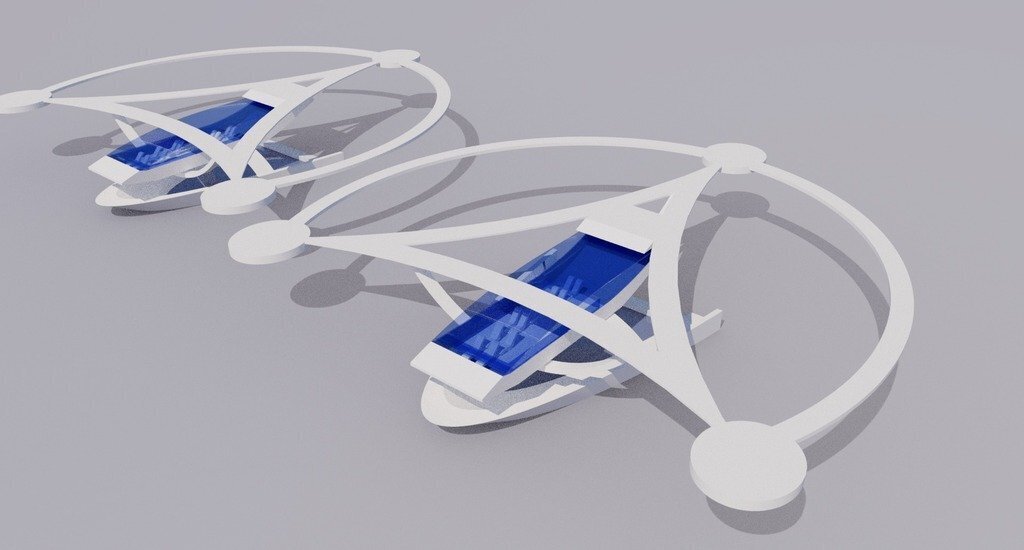 Free STL file Stingray Amphibious Tri-Copter Drone Model・3D printer ...