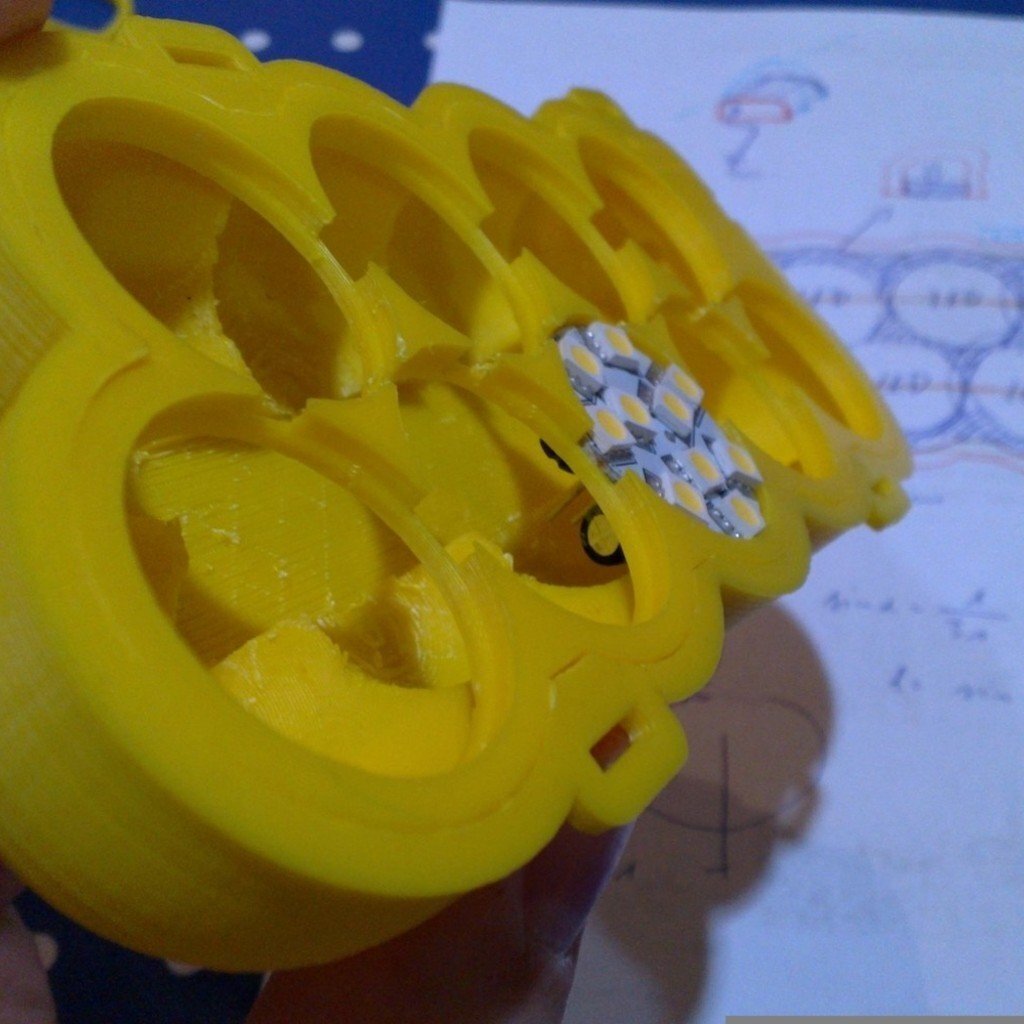 Free STL file LED lamp case for 9 led units, 1440 lumen 🔦・3D printing ...