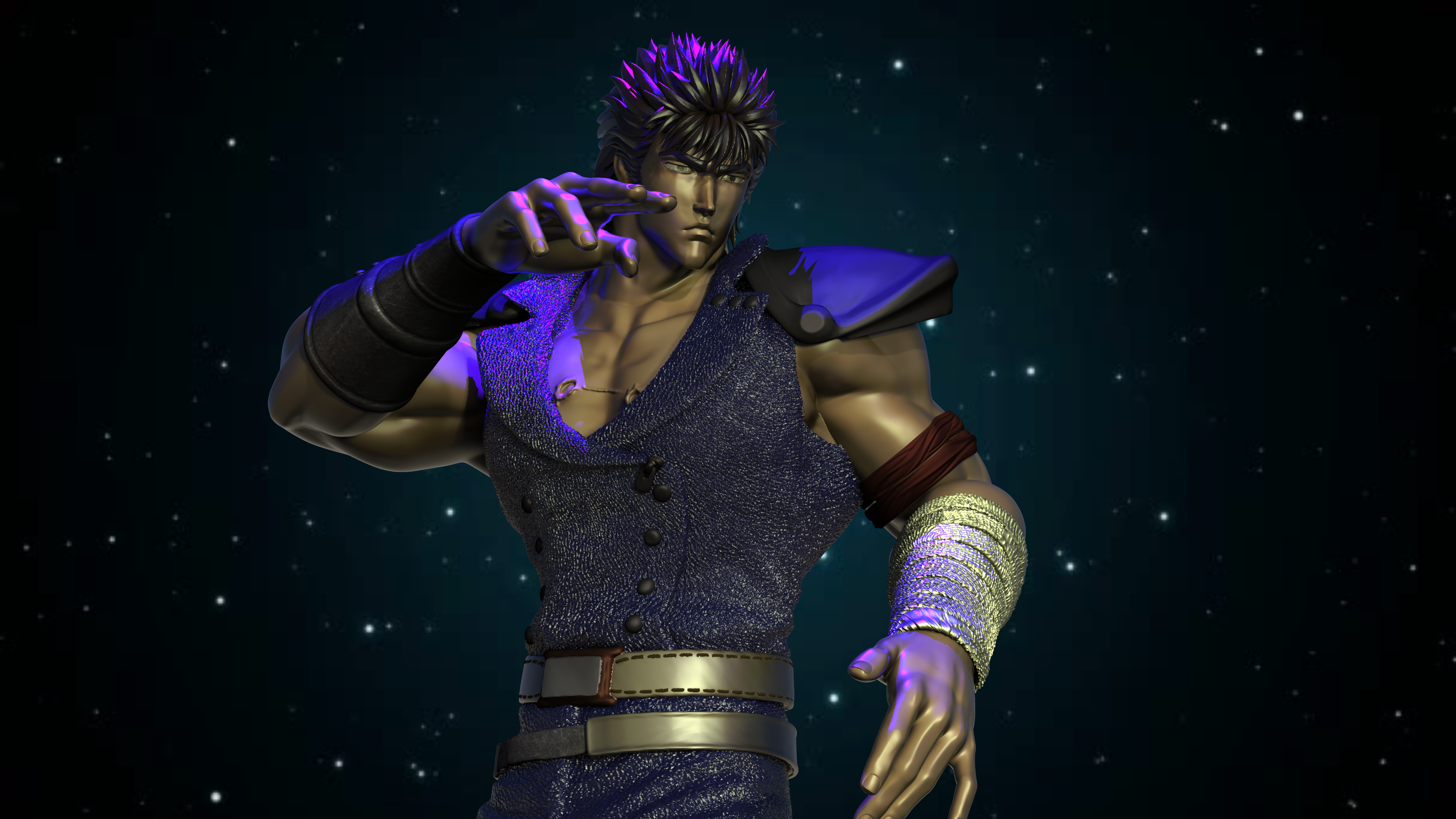 3D file Ken Shiro Fist of the North Star Hokuto No Ken・3D printing ...