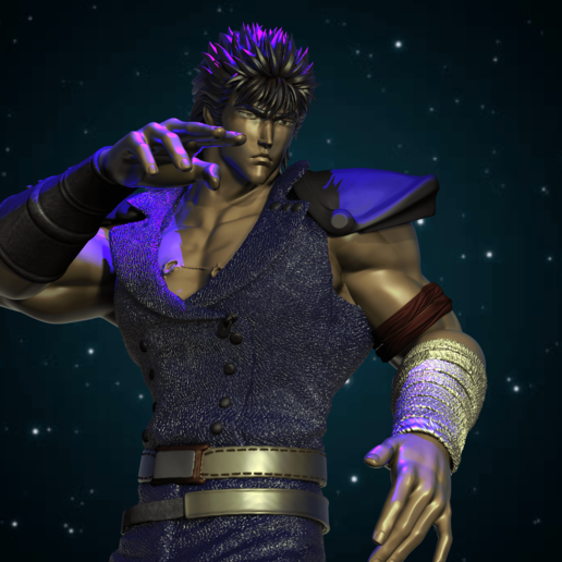 Download 3D printing designs Ken Shiro Fist of the North Star Hokuto No ...