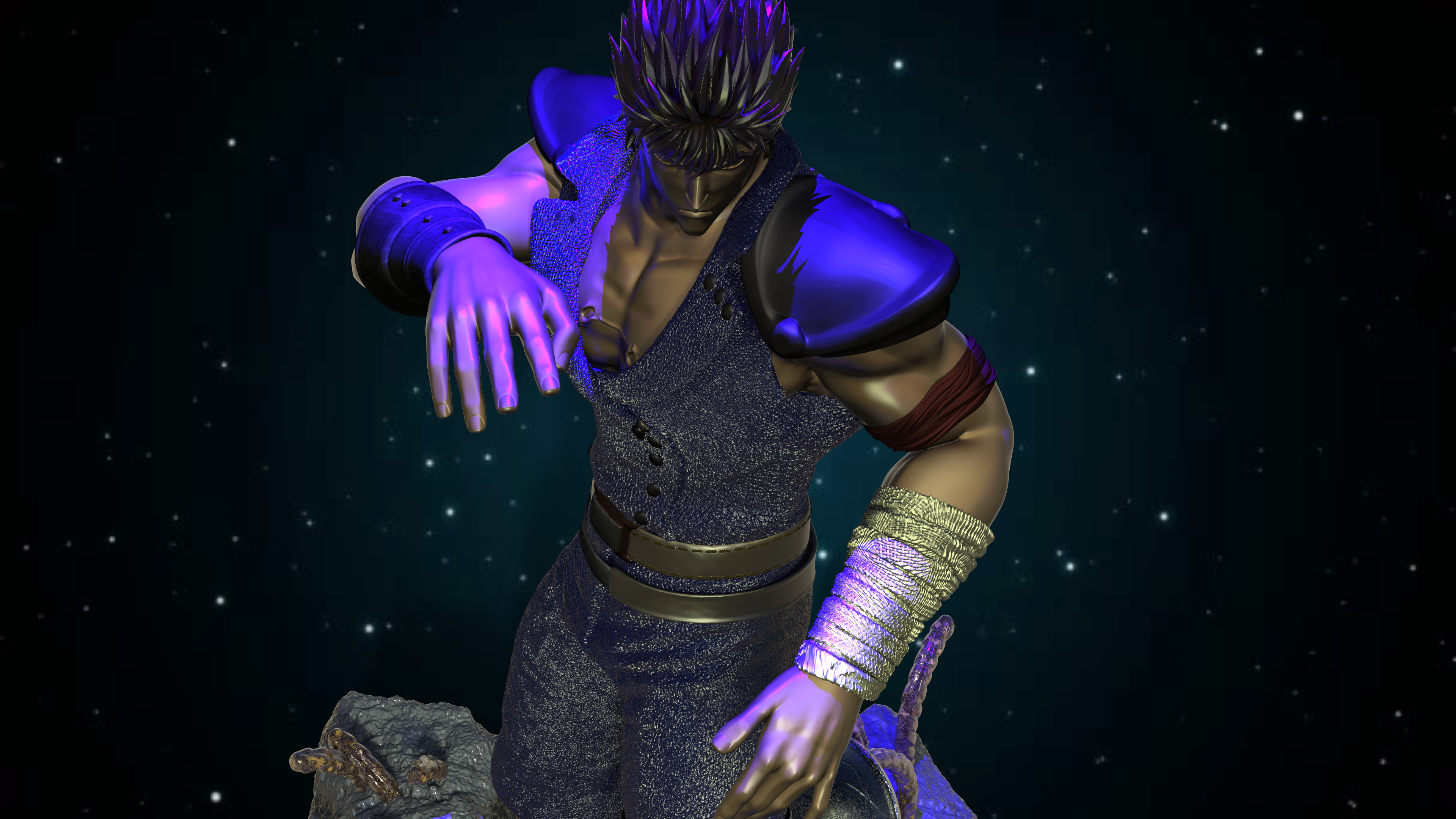 3D file Ken Shiro Fist of the North Star Hokuto No Ken・3D printing ...