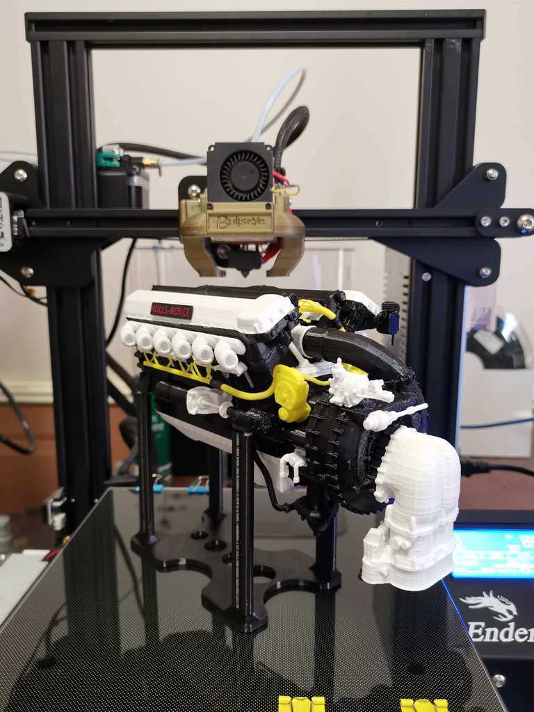 Free STL file RR Merlin V12 Engine 📱・3D printing design to download・Cults