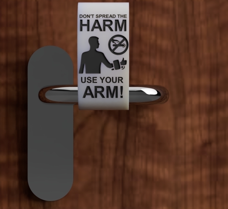 Free 3D file Universal Hands Free Door Opener (Handle Adapter) - no ...