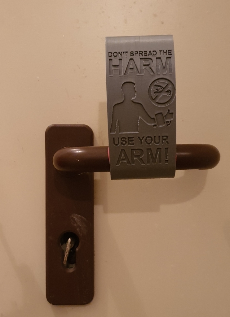 Free 3D file Universal Hands Free Door Opener (Handle Adapter) - no ...