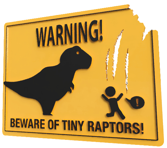 Free 3D file Beware of tiny raptors! warning sign・Template to download ...