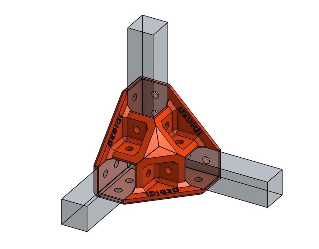 Free STL file Extrusion Corner Plate Brackets for 1515, 2020, 2525 ...