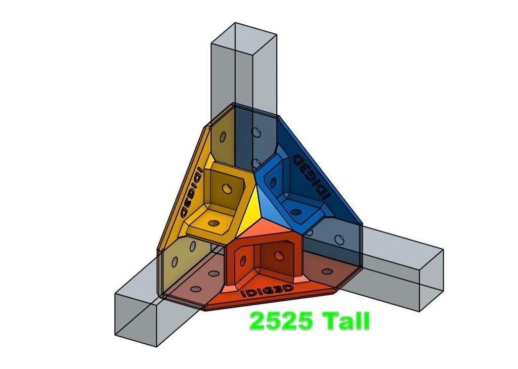 Free STL file Extrusion Corner Plate Brackets for 1515, 2020, 2525 ...