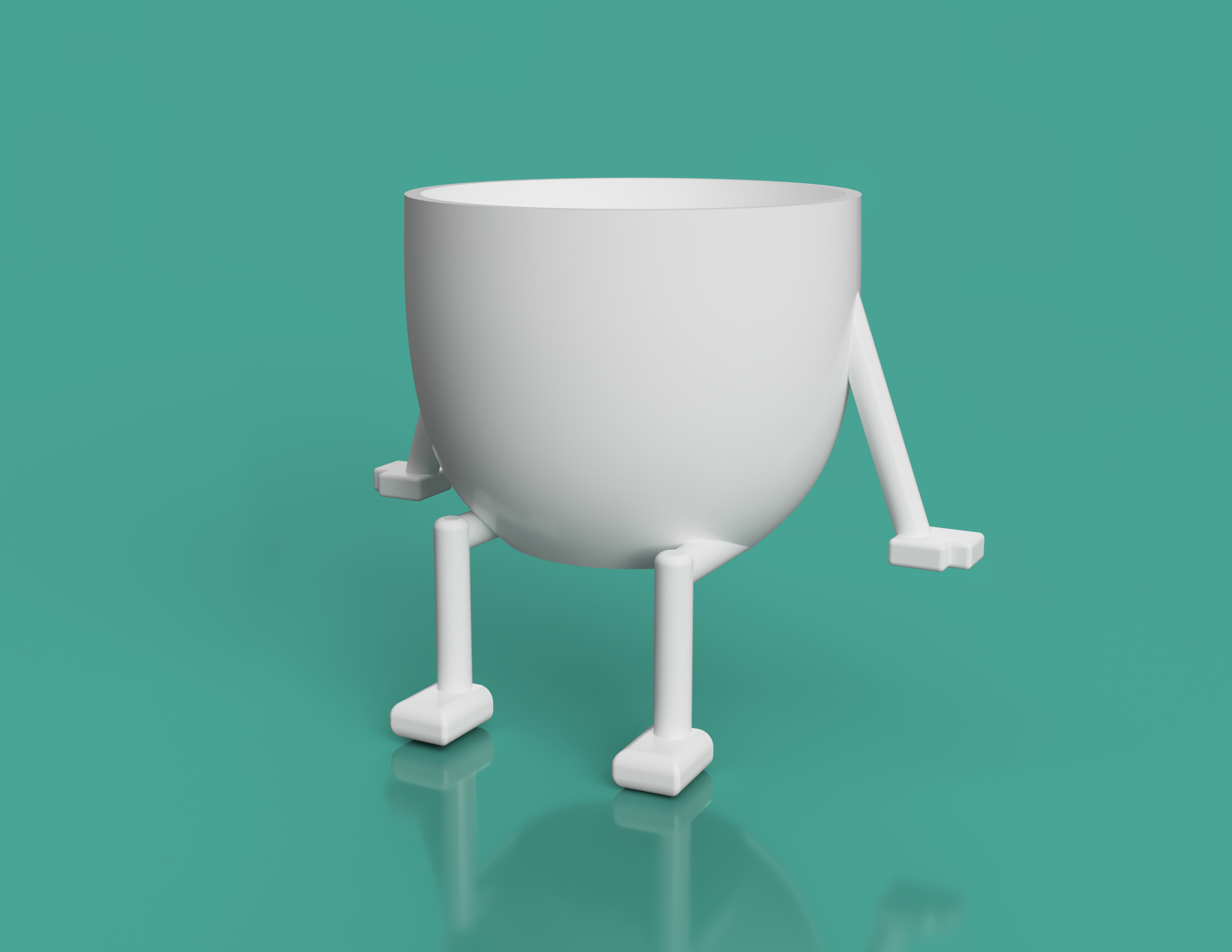 STL file flowerpot 3d flowerpot with extremities n3・3D print object to ...