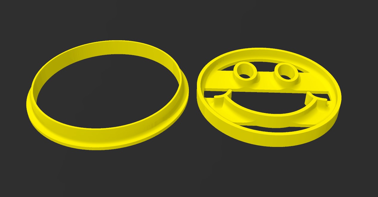 Free STL file Cookie Cutter/Stamp - Cookie Cutter - Happy Face・3D ...