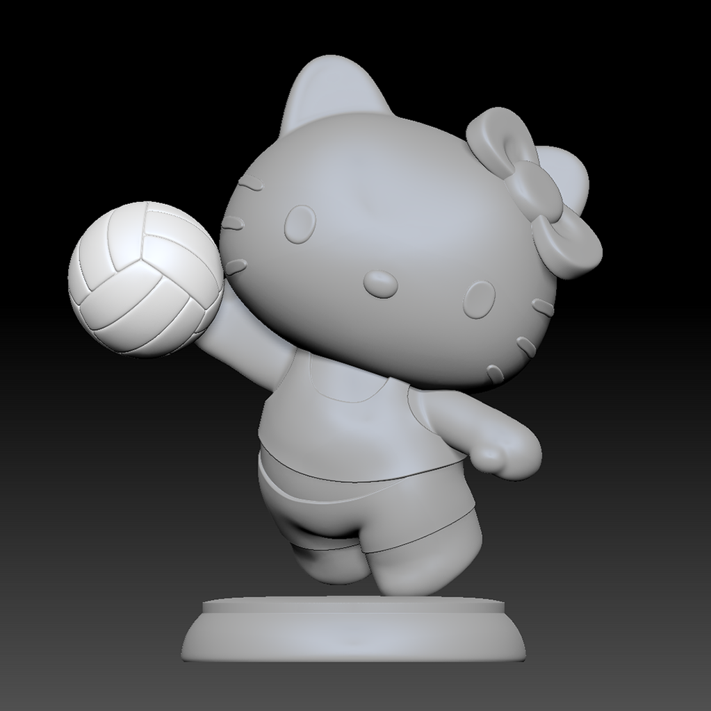 Archivo 3D gratis Volley Ball Figura Hello Kitty 👋・Plan de la impresora 3D para descargar・Cults