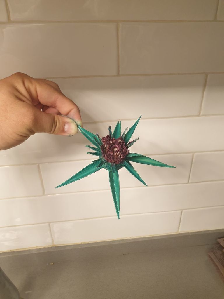 Бесплатный STL файл Milk thistle flower 🥛・Дизайн для загрузки и 3D ...