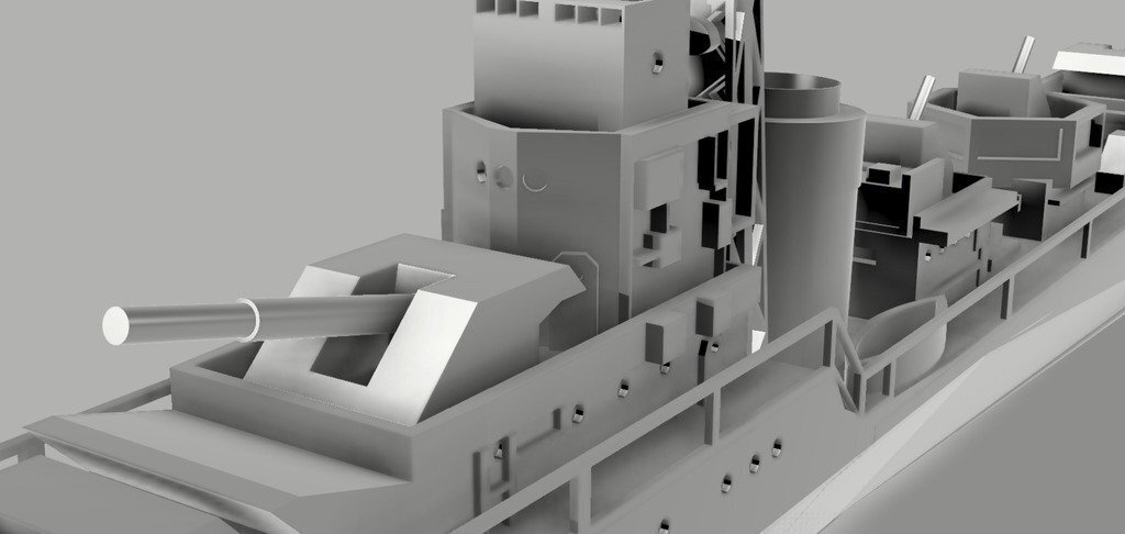 Download STL file Zealous ahi Eilat Destroyer class ship • 3D printer ...