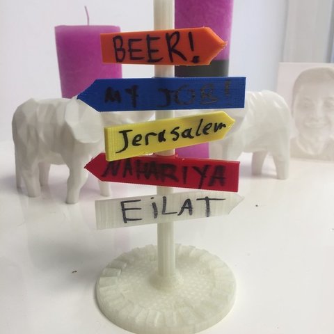 Download free STL file Cool Direction Signs from PLA left outs ! • 3D ...