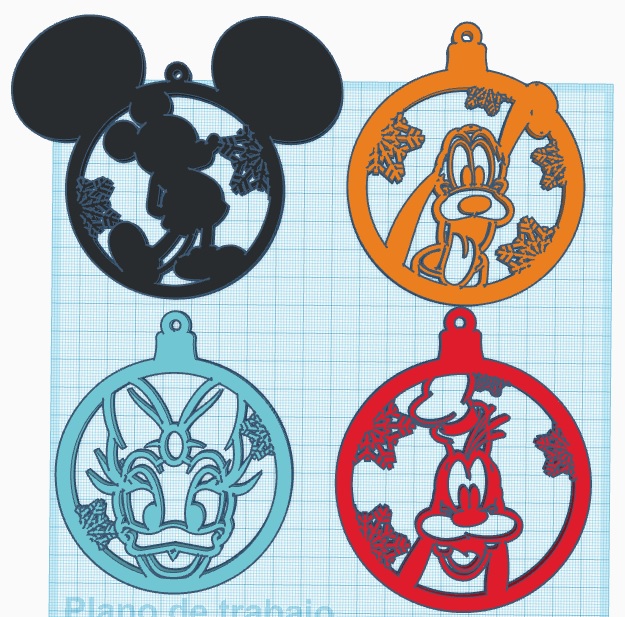 Archivo STL Esferas navidad Mickey M.・Idea de impresión 3D para ...