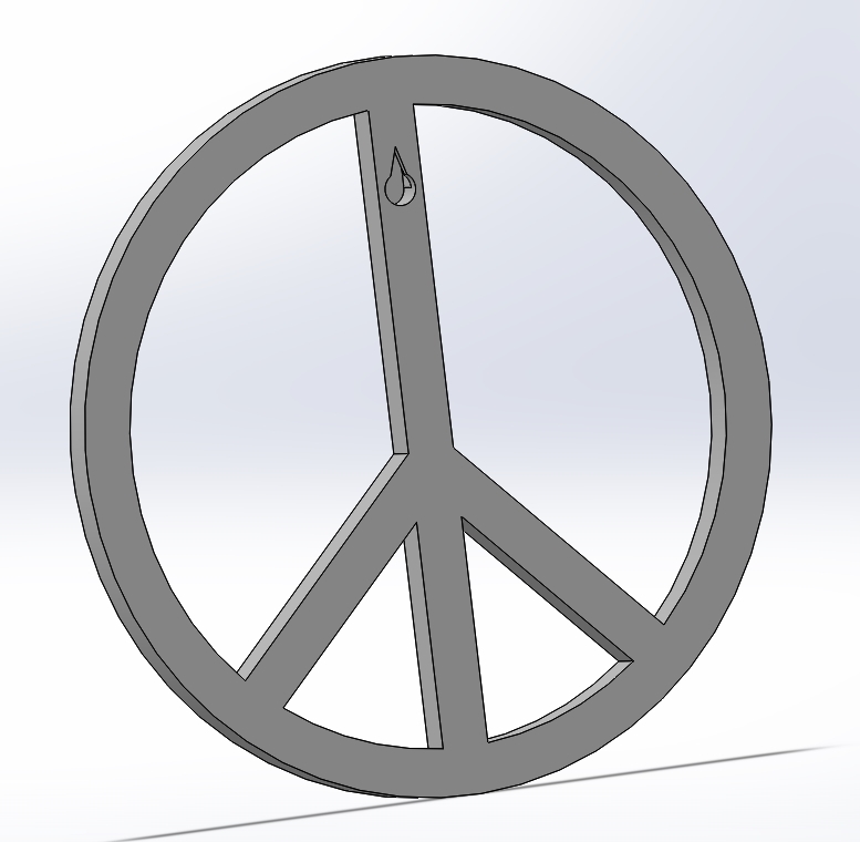 Free 3D file Peace and love (with hole)・3D print model to download・Cults