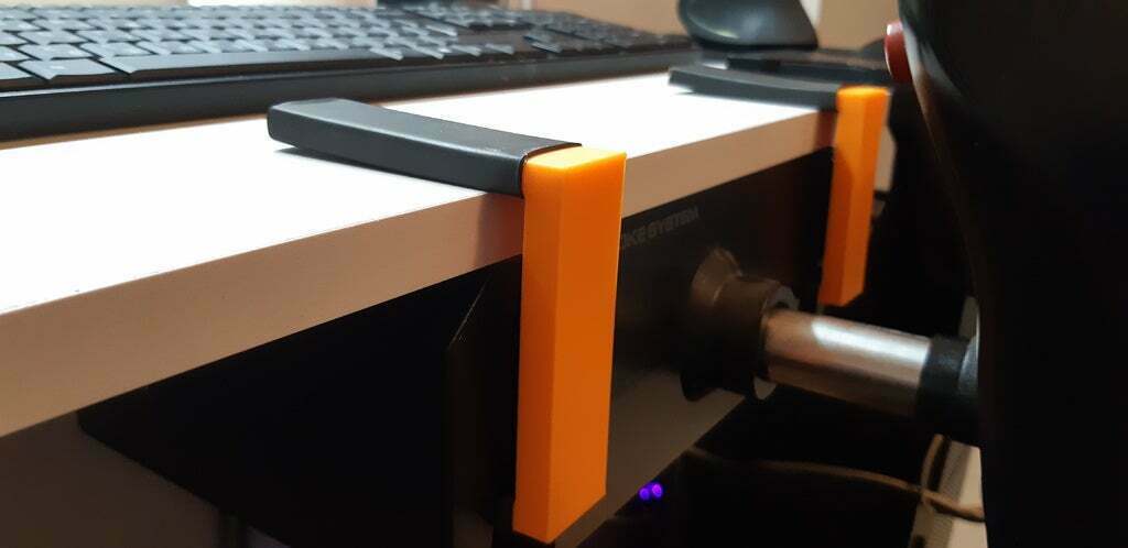 Free STL file Saitek pro flight yoke under desk clamps・Design to ...
