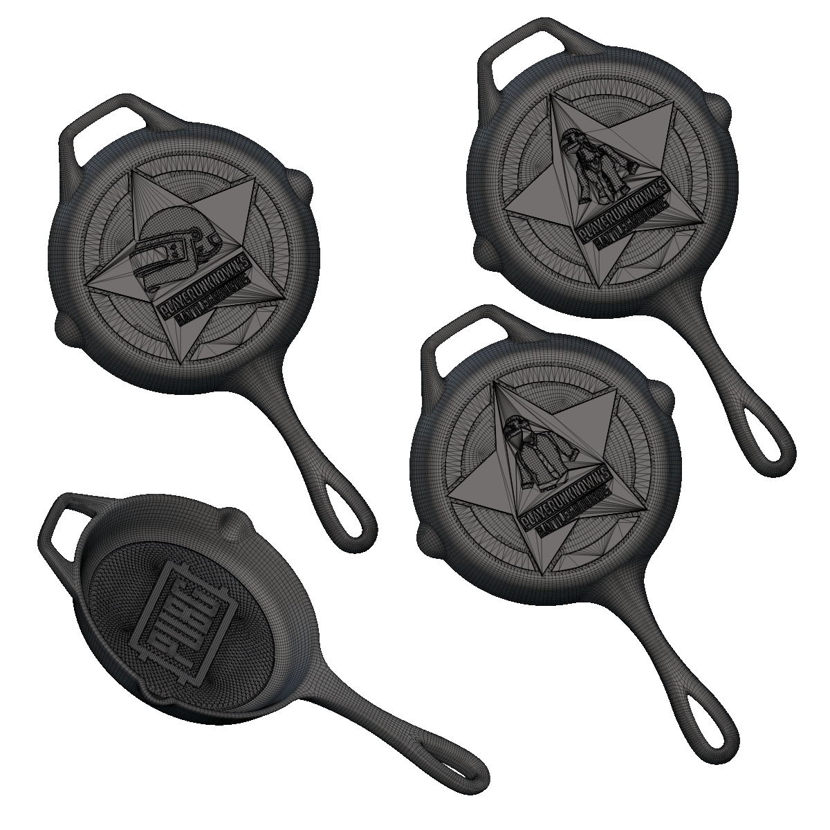 Download STL file PUBG Frying Pan Keychains • 3D print object ・ Cults
