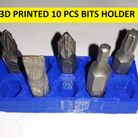Download free STL file 3D PRINTED BITS HOLDER 10 PCS • 3D printing ...