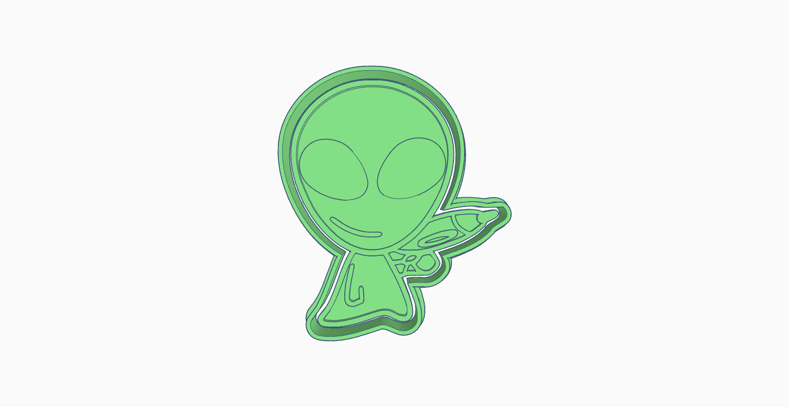 STL file ALIEN COOKIE CUTTER 👽・3D printing design to download・Cults