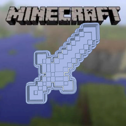 STL file MINECRAFT COOKIE CUTTER SWORD・3D printing model to download・Cults