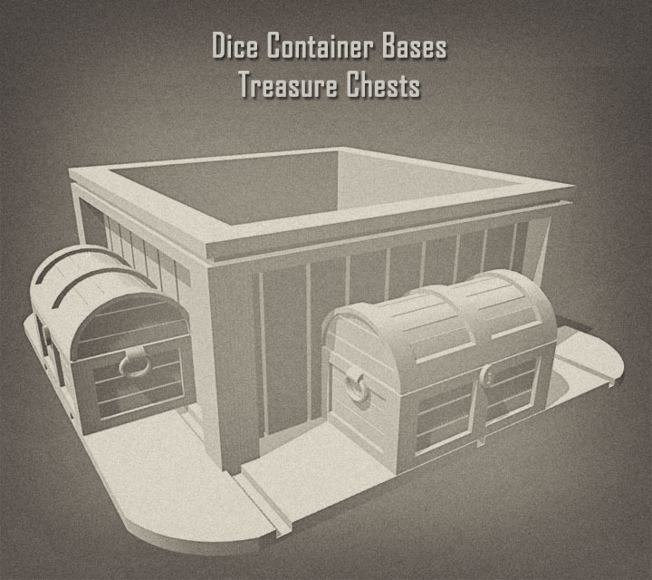 STL file Treasure Chest Themed Bases for Dice Containers or Display ...