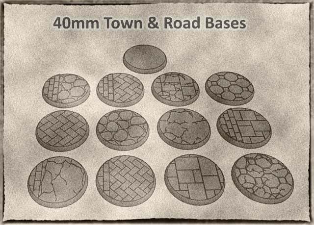 STL file 40mm Town & Road Bases for Dungeons & Dragons, Warhammer and ...