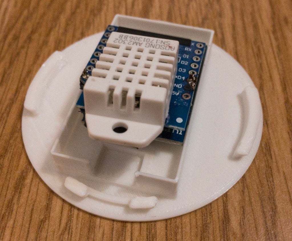 Download free SCAD file DHT-22 / DHT22 Wall box with ESP8266 - updated ...