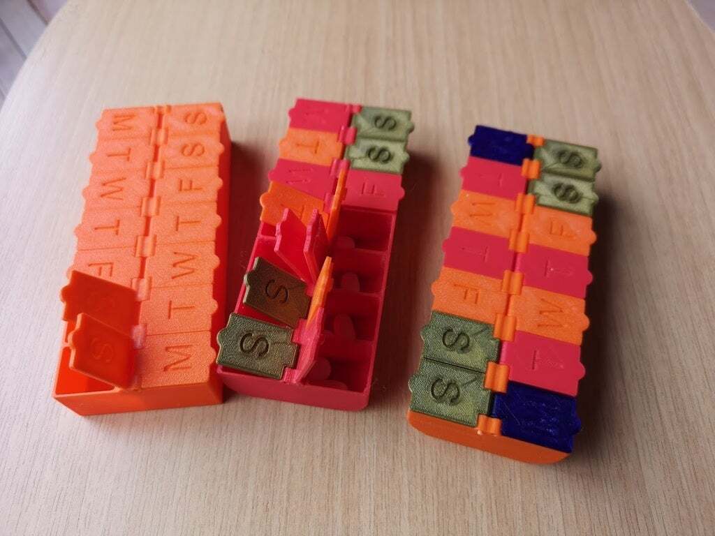 Free STL file Pill Box 2 weeks・3D print object to download・Cults