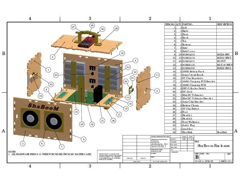 Download free STL file ShaBOOM - 10W Stereo MP3 BoomBox & Power Bank ...