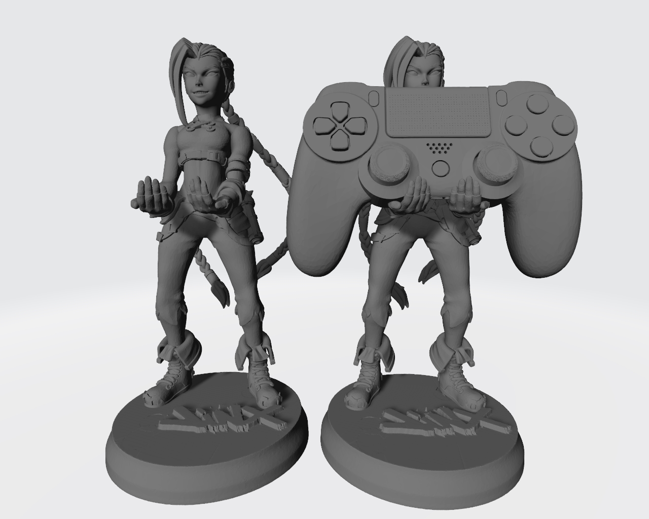 Archivo STL SOPORTE TELEFONO Y JOYSTICK JINX ARCANE League of Legends 🕹 ...