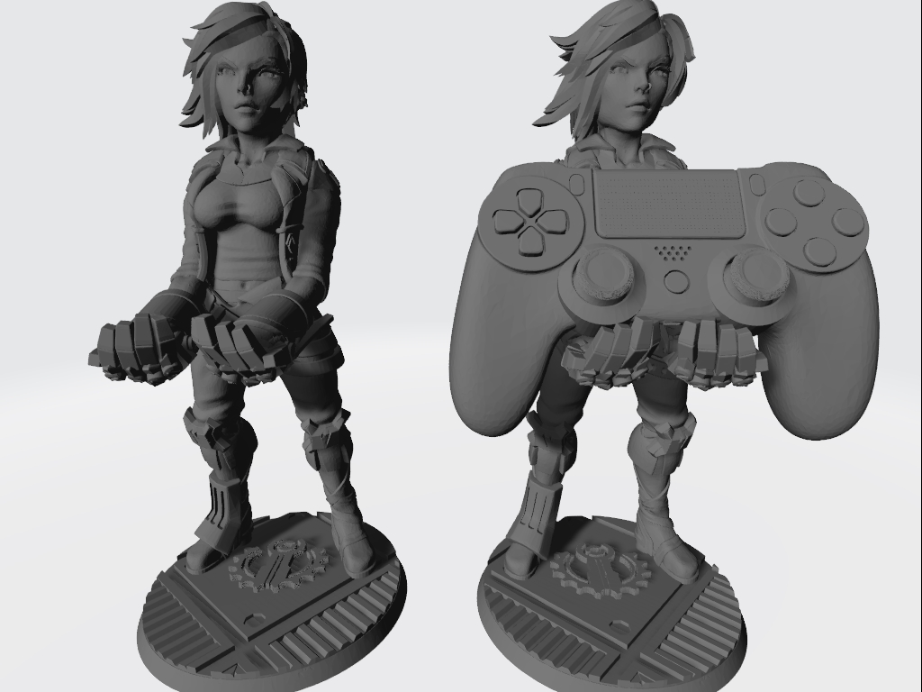 STL file SOPORTE TELEFONO Y JOYSTICK JINX ARCANE LEAGUE OF LEGENDS VI ...