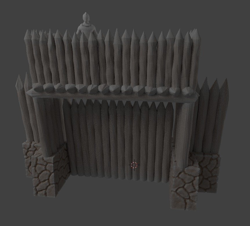 Free STL file Fantasy viking palisade gate (28mm) ⚔・3D printable design ...